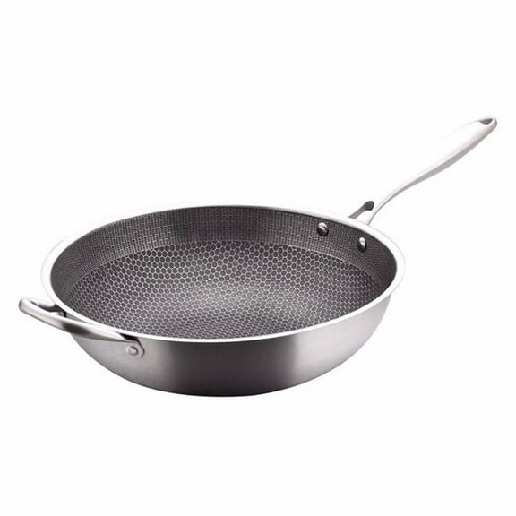 HexClad 12-inch Nonstick Stainless Steel Frying Pan, Easy Clean ...