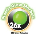 Marble Genius Glow Marble Run: 50 Marbles (26 Plastic, 12 Glass, 12 LED ...