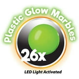 Marble Genius Glow Marble Run: 50 Marbles (26 Plastic, 12 Glass, 12 LED ...