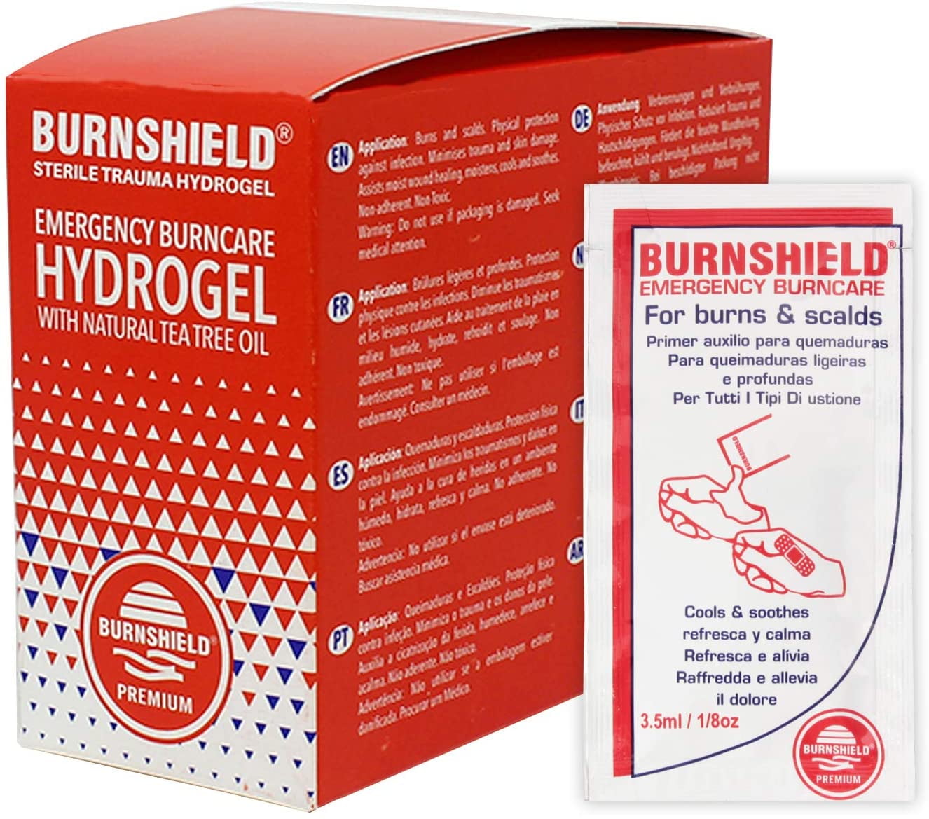 Burnshield First Aid Burn Relief Hydrogel Sachets, 25 Count - Walmart.com