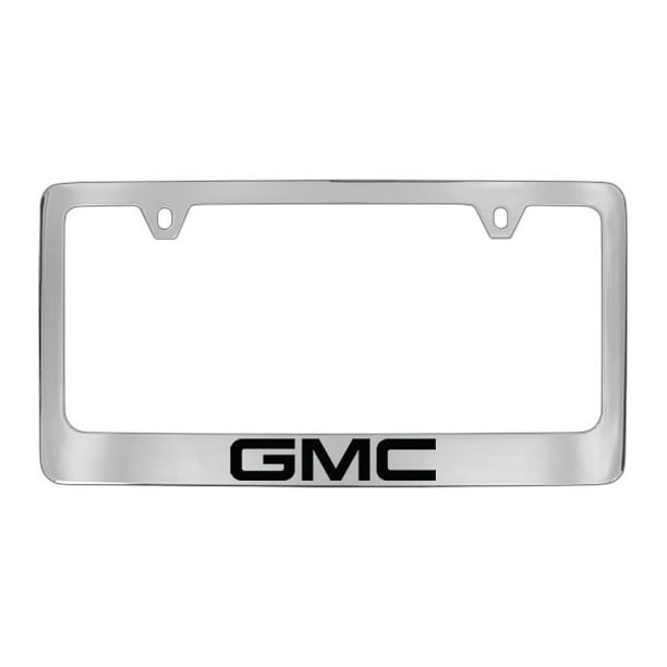 GMC Logo Chrome Plated Metal License Plate Frame Holder - Walmart.com ...