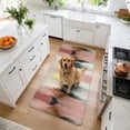 Abstract Gradient Washable Runner Rug 1.4x4 ft Vintage Color Block ...