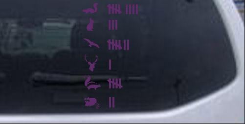 Keeping Count Roadkill Animals Car or Truck Window Decal Sticker ...