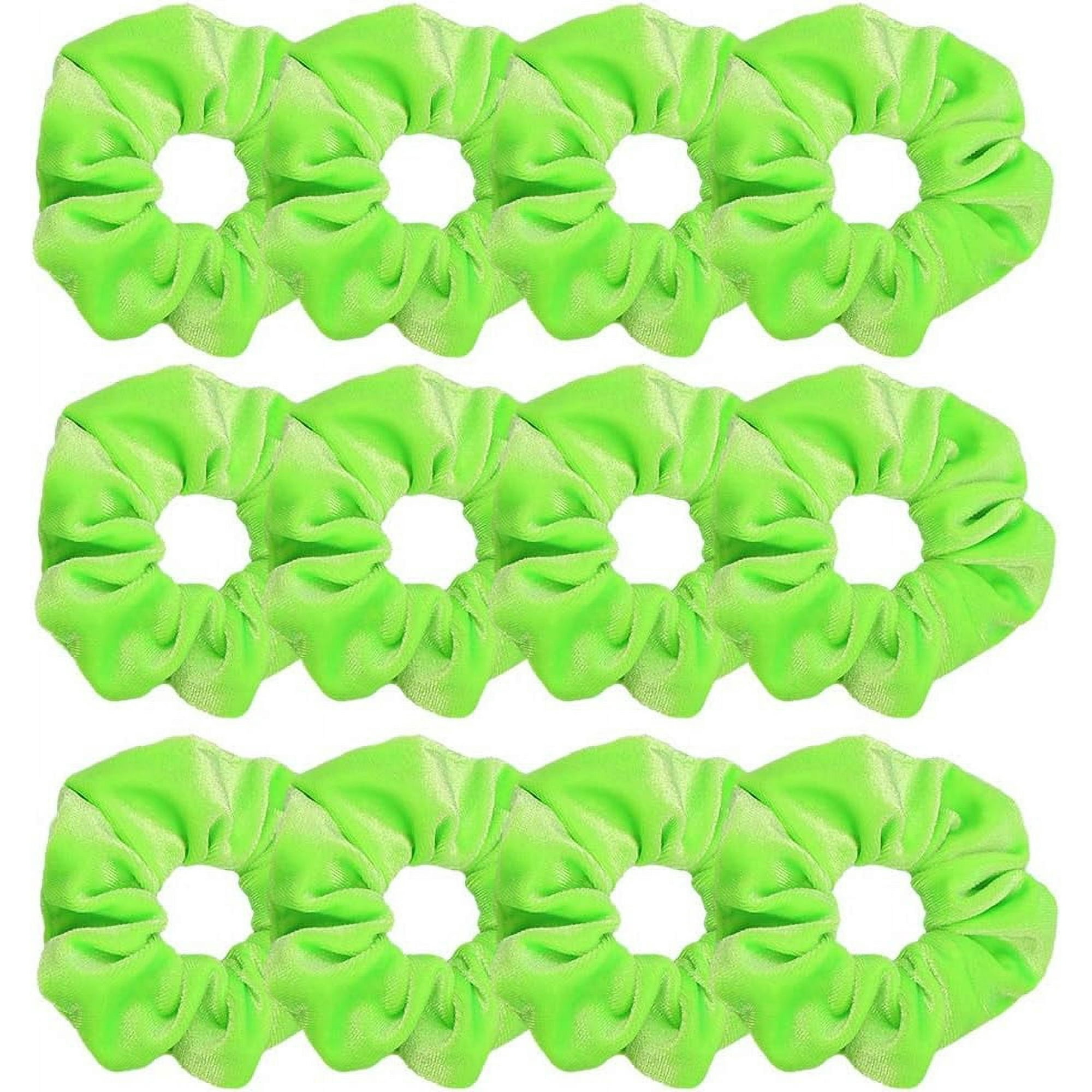 Click here for Oruyrop Neon Scrunchies For Hair 12 Pack Neon Gree... prices