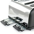 MegaChef 4 Slice Wide Slot Toaster with Variable Browning in Black and ...