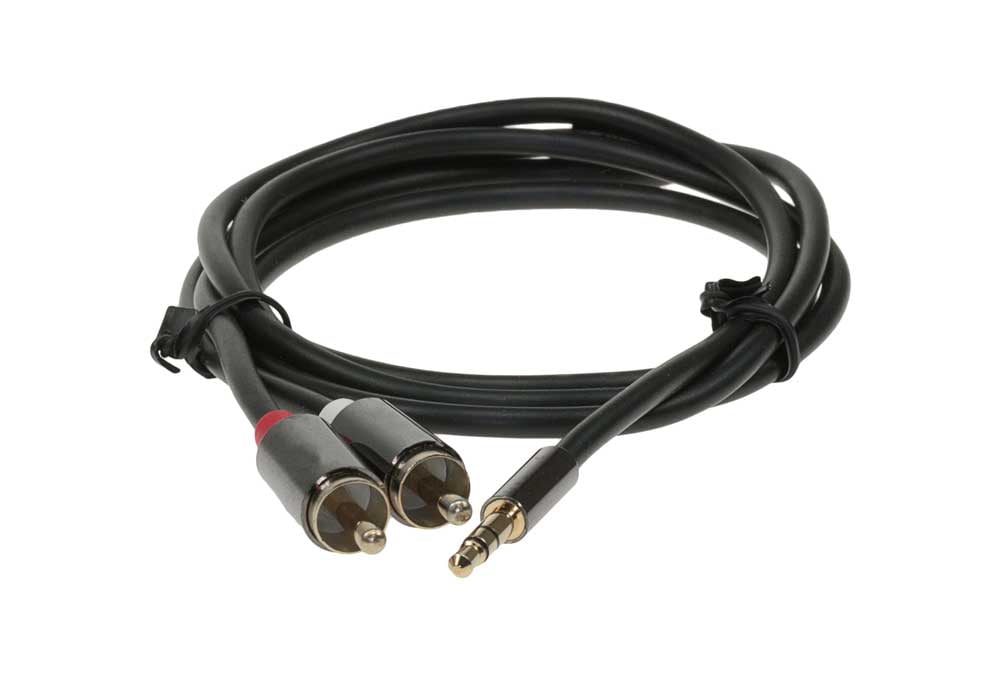 SF Cable 6 feet 3.5mm Male to 2 RCA Male cable with tiny & metal ...