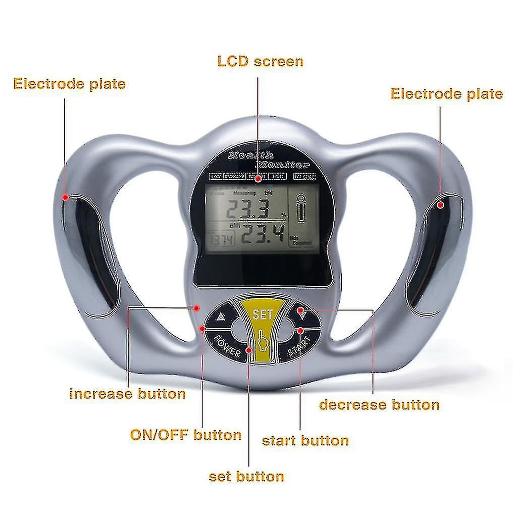 Body Fat Meter Handheld Digital Body Fat Analyzer Health Monitor For ...