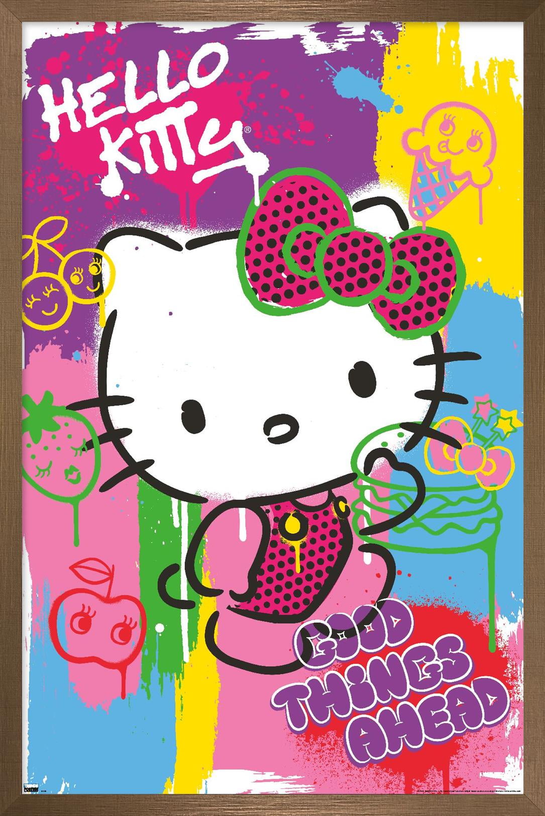 Hello Kitty - Pop Art Wall Poster, 22.375" x 34" Framed - Walmart.com