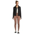 Avia Womens Plush Mixed Rib Mock Neck Full Zip Jacket Sizes Xs Xxxl