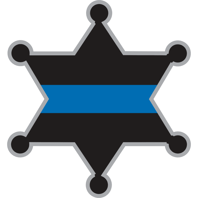 3.8 Inch Thin Blue Line Sheriff Badge Decal - Walmart.com