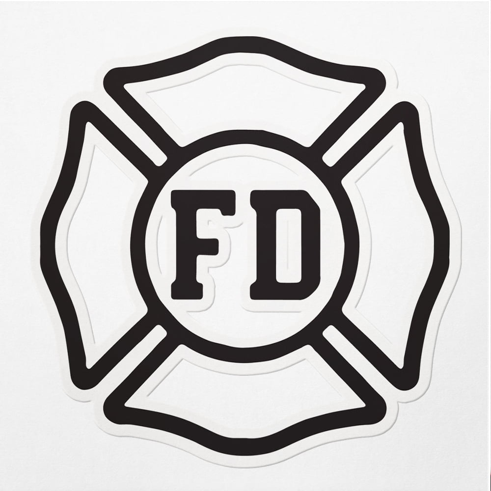 Vinyl Stickers Decals Of Fire Department Anime - Waterproof - Apply On ...