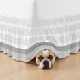 Abstract Stripe Bed Skirt Bed Skirts King Size 16 Inch Drop, Classic ...