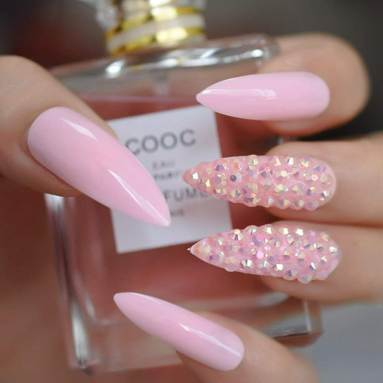 Light Pink Stiletto Nails
