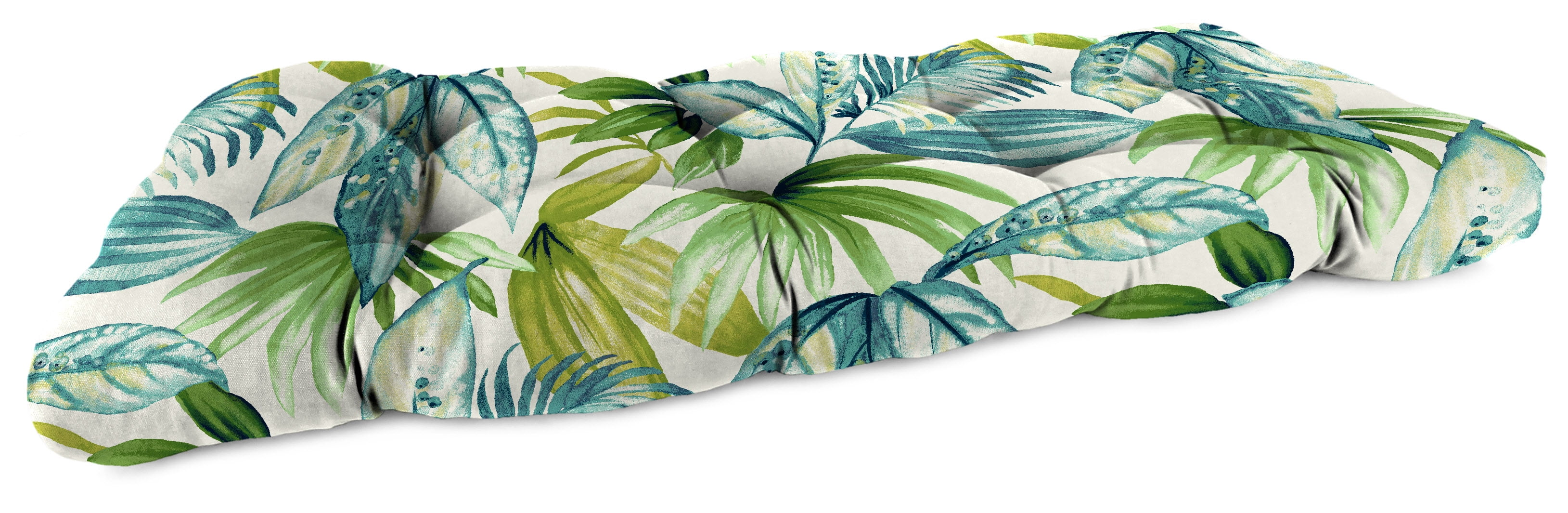 Jordan Manufacturing 44" x 18" Seneca Caribbean Blue Leaves Rectangular ...