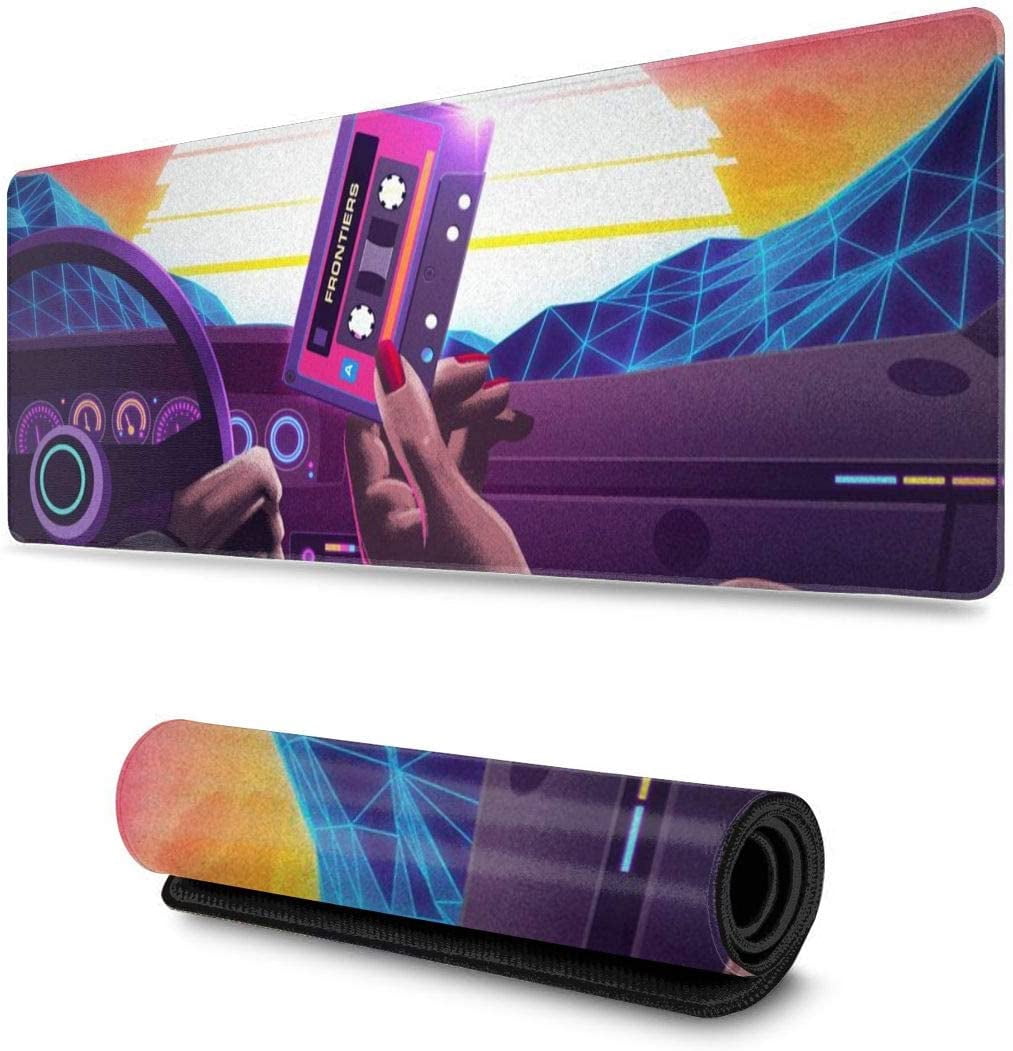 Vaporwave Vehicle Large Mouse Pad Keyboard Pad Long Extended ...