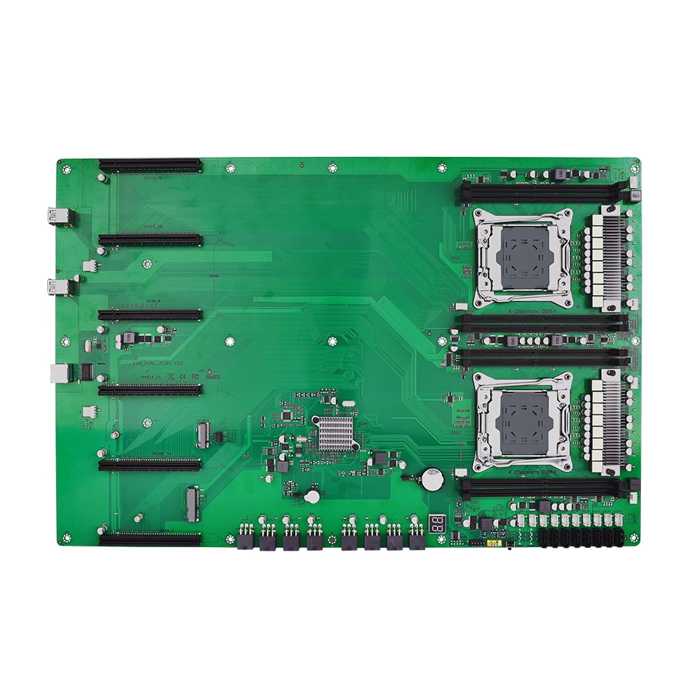 Placa Base Minería X99 DUAL PLUS V20 LGA 2011-3 V3/V4 Zócalo CPU ...