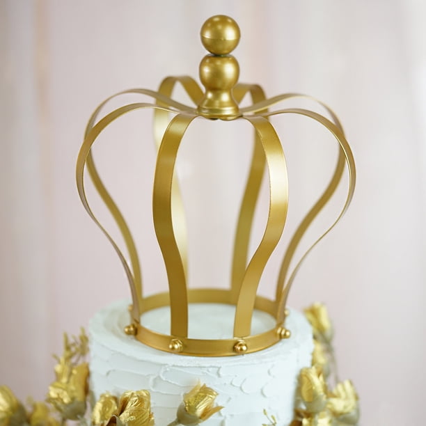 BalsaCircle 9" Gold Metal Crown Cake Topper Princess Kids Birthday ...