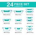 24-piece Green Glass Food Storage Container Meal Prep Set - Walmart.com