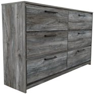 Bowery Hill 6 Drawer Double Dresser in Gray Oak - Walmart.com
