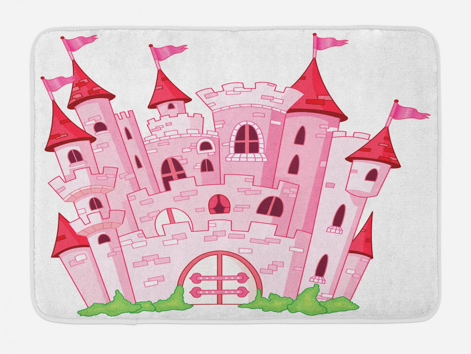 Fantasy Bath Mat, Princess Castle Cute Fairy Tale Princess Magic ...