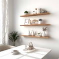 48 Inch Light Wood Floating Shelves for Wall Rustic Wall Shelf for ...