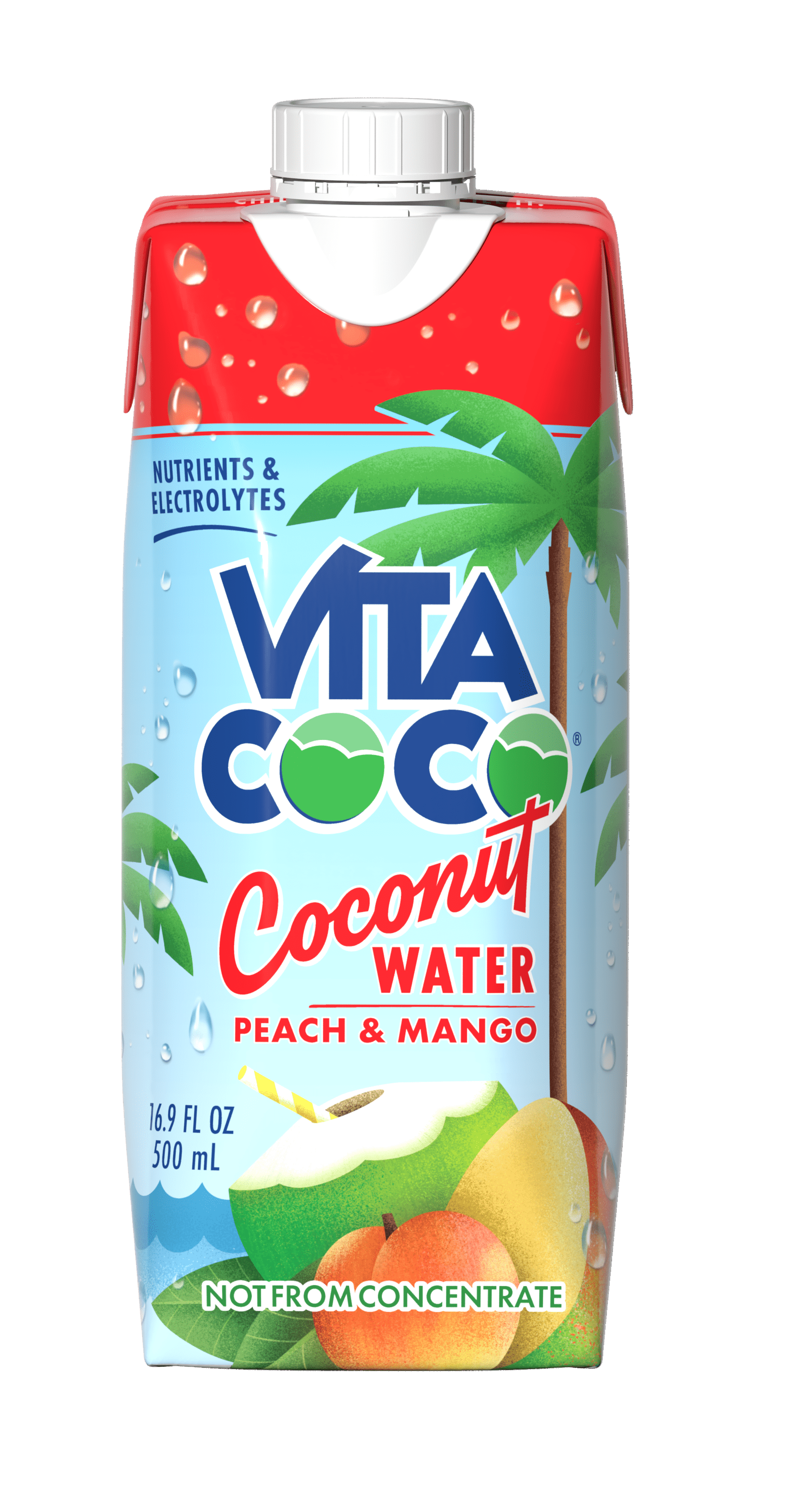Vita Coco Coconut Water Peach Mango 16 9 Fl Oz Tetra