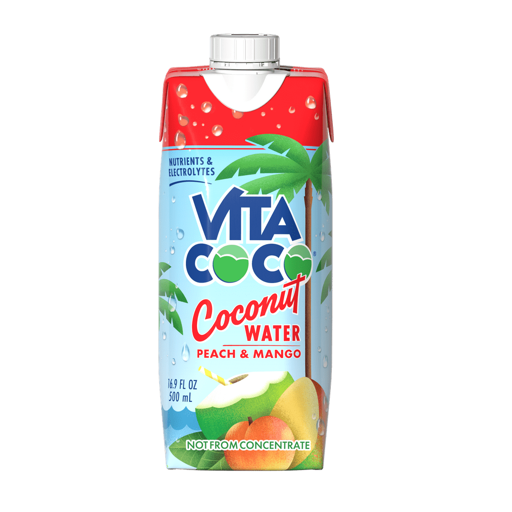 Vita Coco Coconut Water, Peach Mango, 16.9 fl oz Tetra - Walmart.com ...
