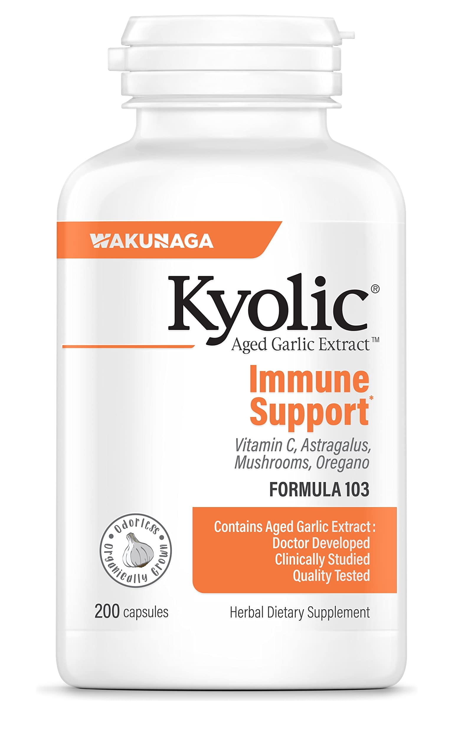 Suplemento Kyolic Frmla 103 orgánico sin OGM con vitamina C 200 ...