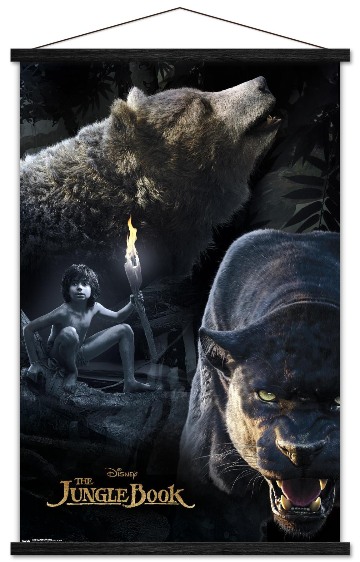 Disney The Jungle Book - Group Wall Poster with Wooden Magnetic Frame ...