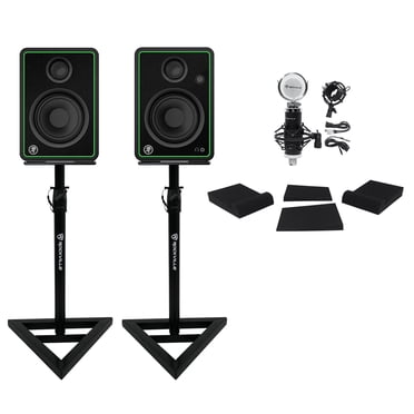 (2) Mackie CR5-XBT 5" 80w Bluetooth Studio Monitors Speakers ...