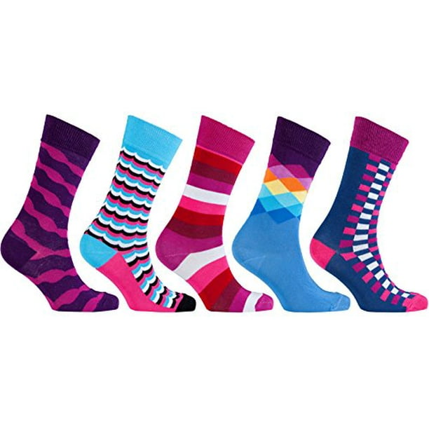 Socks n Socks - Socks n Socks - Men's 5-pairs Luxury Cotton Cool Funky ...