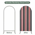 Black Red Arch Backdrop Cover, 7.2FT, Stripe Minimalist Vertical ...