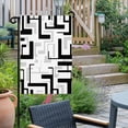 Black Gray Geometric Stripes Garden Flag 28x40 Inch Modern Abstract ...