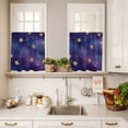 3 Piece Kitchen Curtains and Valances Set Starry Sky Star Cafe Curtains ...