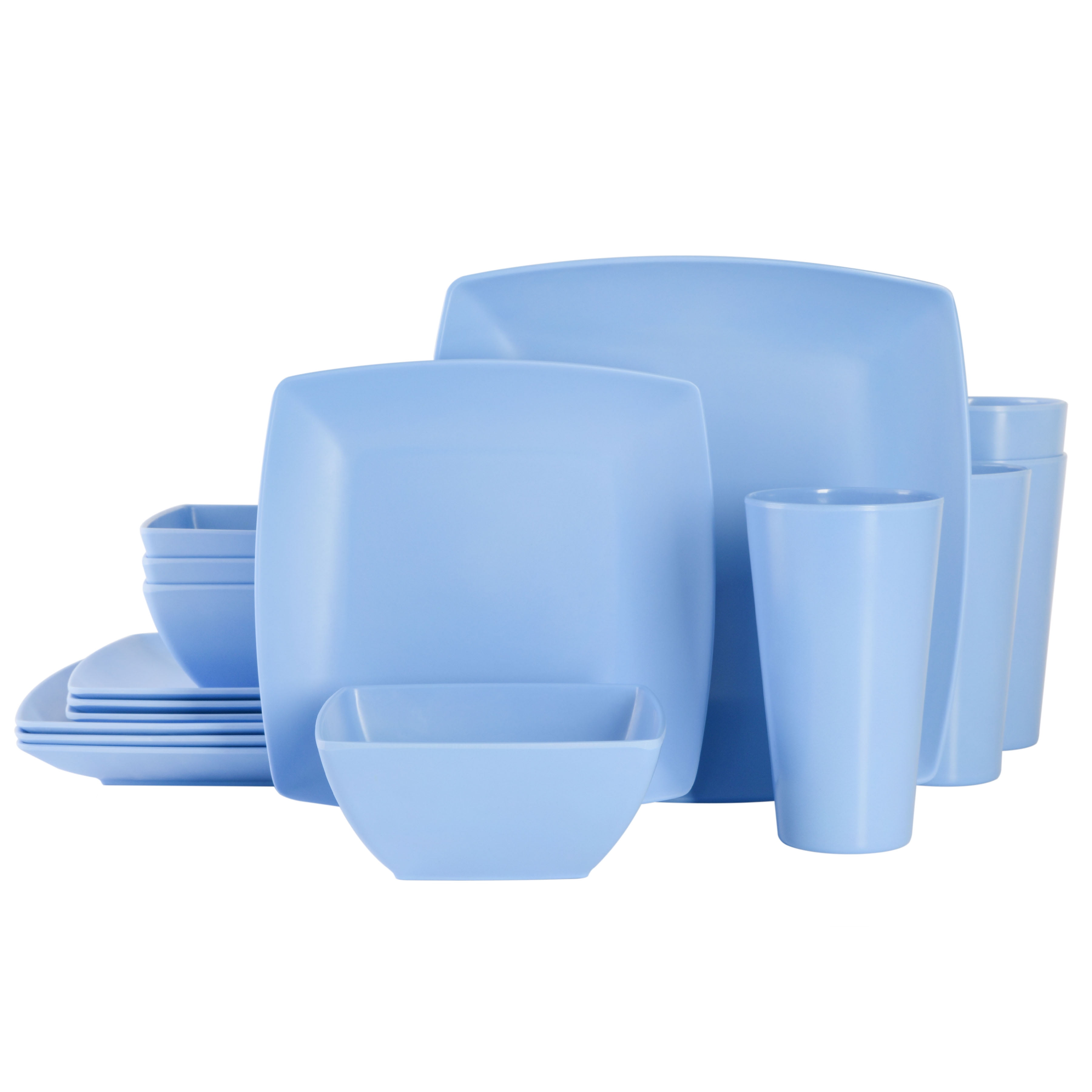 Gibson Home Soho Grayson Square Melamine Dinnerware Set, Service for ...