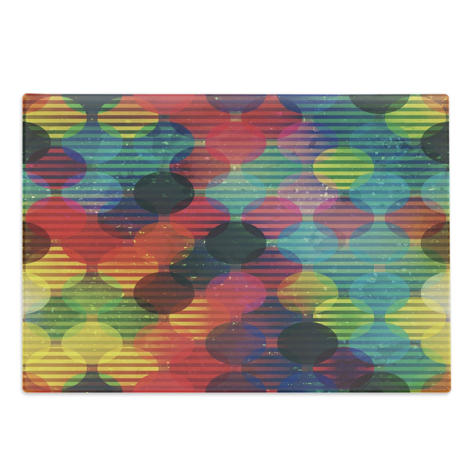 Geometric Circle Cutting Board, Psychedelic Digital Futuristic ...
