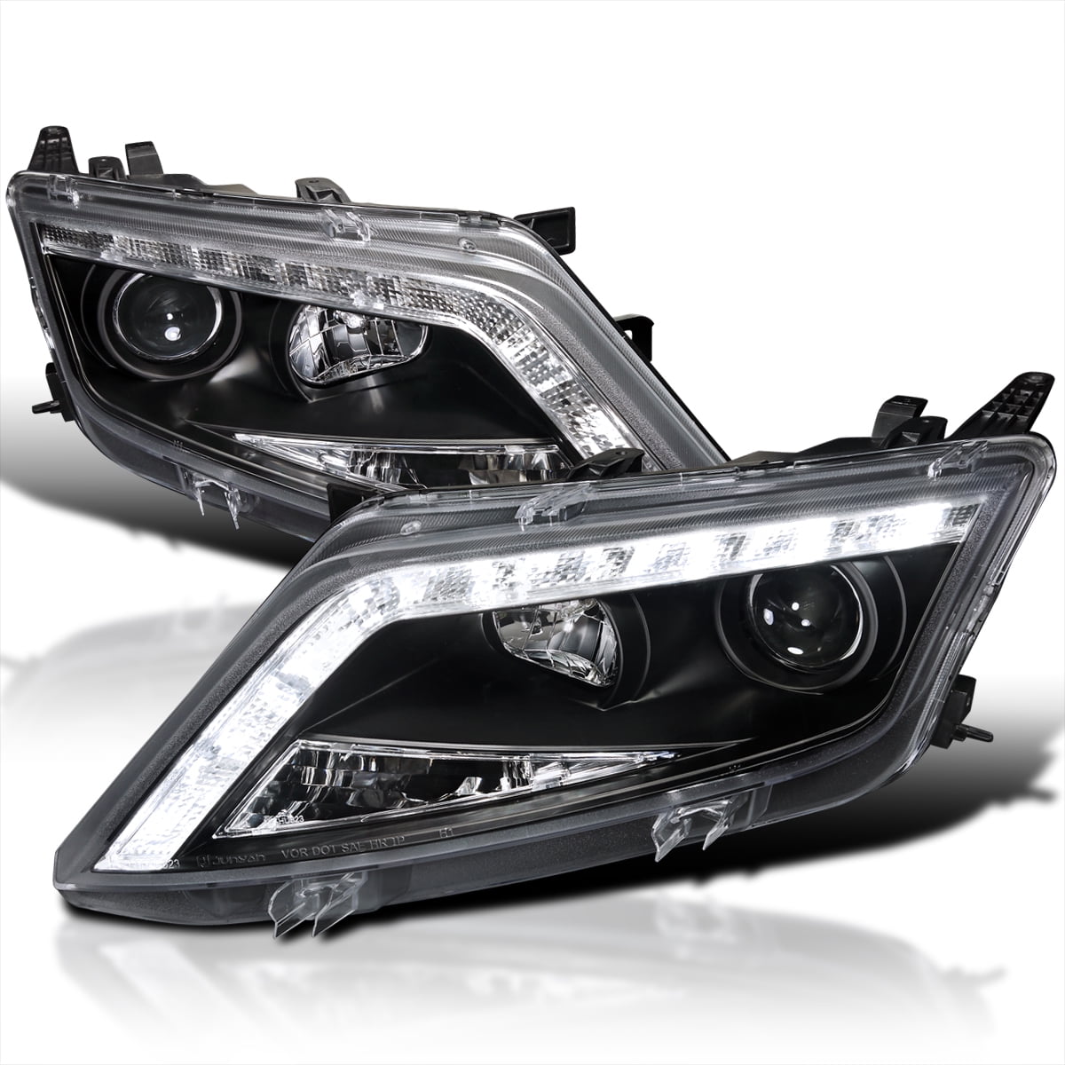 Spec-D Tuning LED Projector Black Headlights Compatible with 2010-2012 ...