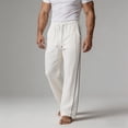 AGKIZG Solid Color Men's Casual Sport Pants Loose Slim Drape Straight ...