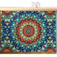 Blue Turquoise Boho Small Cabinet Curtains 11"W x 13"L, Farmhouse ...