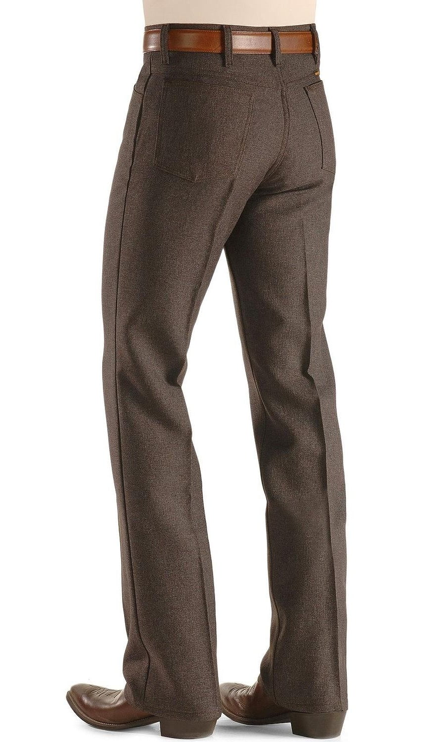 wrangler men's wrancher dress regular fit jean, heather dark chocolate ...