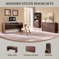 Aitjunz 63" Modern Office Desk with 2 Drawers and Keyboard Tray Storage ...