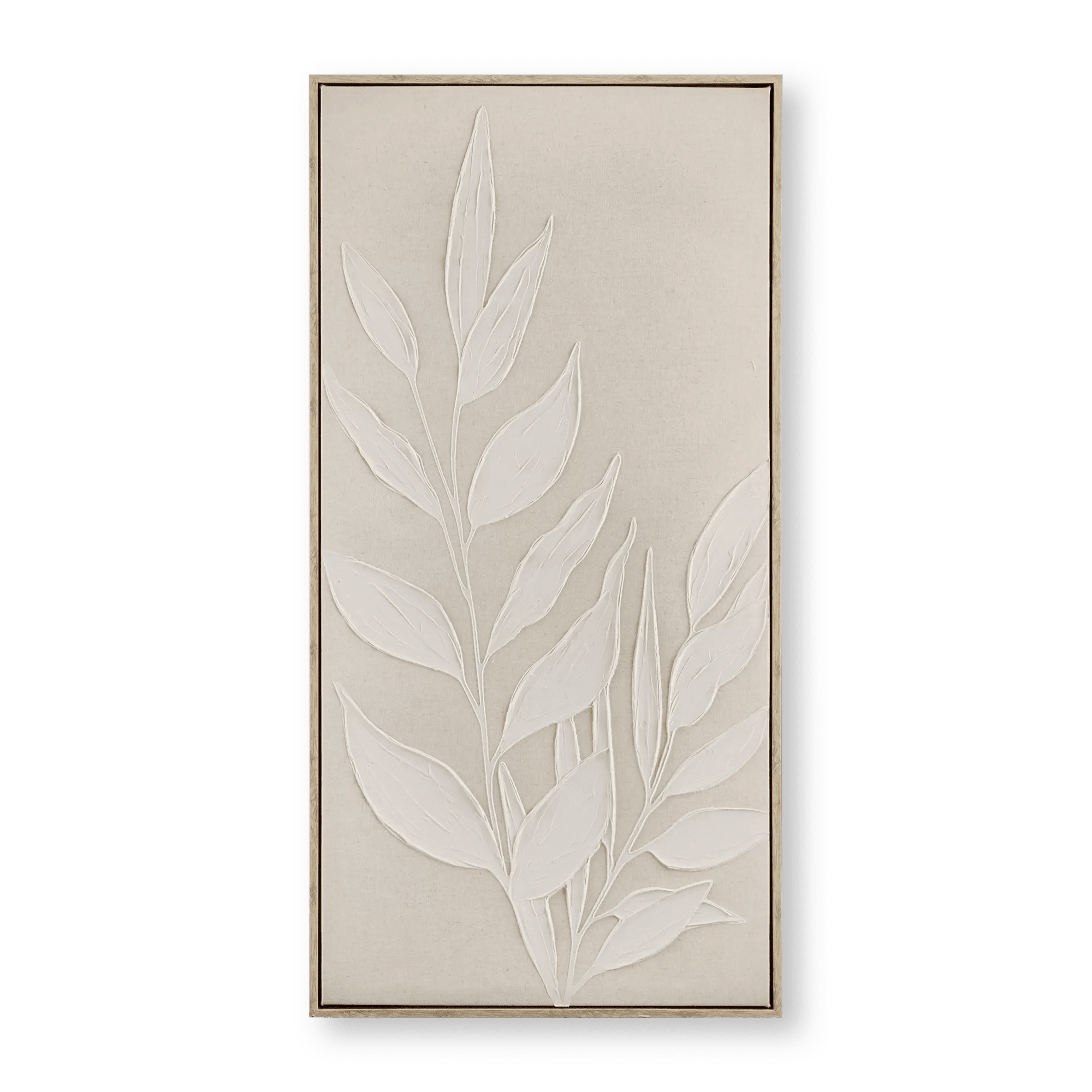 Click here for Bouclair White Leaves Framed Art 20 X 40 In (50.8... prices