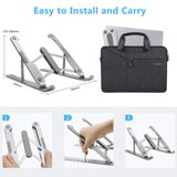 IMAGE Aluminum Laptop Stand Multi-Angle Notebook Case, Foldable Non ...