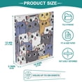 ALAZA Colorful Doodle Cute Cats Hardcover 3 Ring Binder 1.5" D-Rings ...