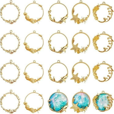 Ice Resin Milan Bezels Closed Back Rectangle Large-Antique Silver ...