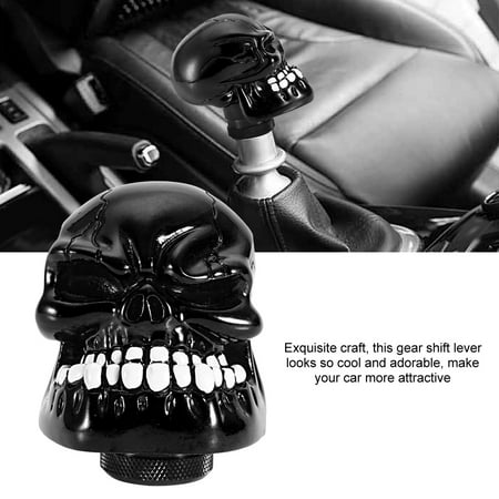 Garosa Skeleton Skull Head Car Modified Gear Shift Knob Stick Lever ...