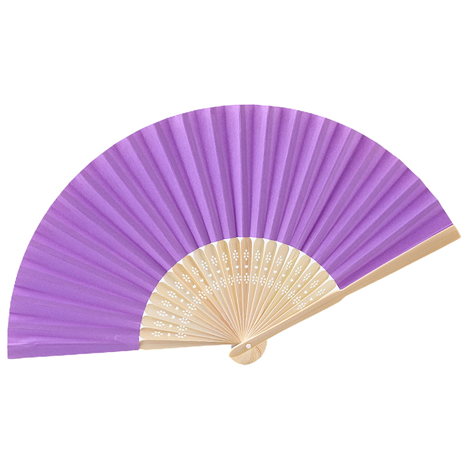 DISHAN Easy to Paint Bamboo Fan Handle Folding Fan - Smooth Opening ...