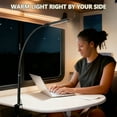 Coliware LED Desk Lamp with Clamp, Eye-Caring Clip-On Lights with 3 ...