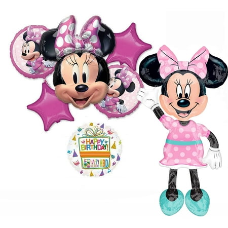 The Ultimate Minnie Mouse Airwalker Birthday Party Supplies and 6pc ...