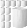 Chef Hat Set 9 Inch Disposable Paper Chef Tall Hats Adjustable White ...